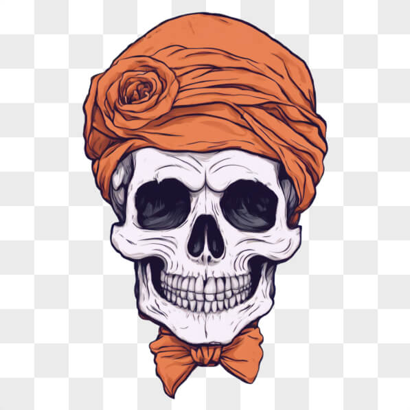 Baixe Caveira Estilizada com Turbante Laranja e Rosa Cartoons ...