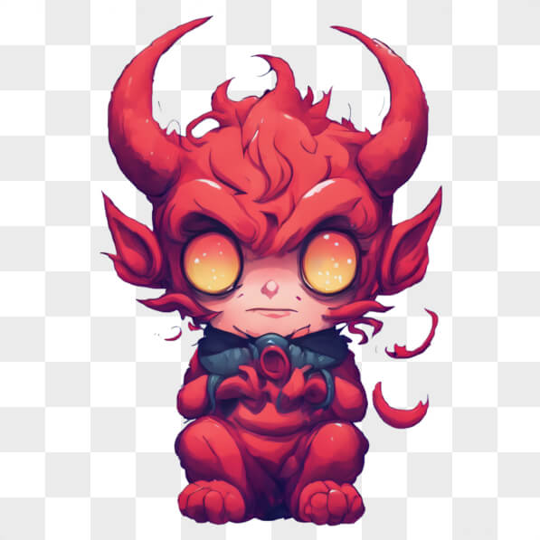 Download Cute Red Cartoon Creature Cartoons Online - Creative Fabrica