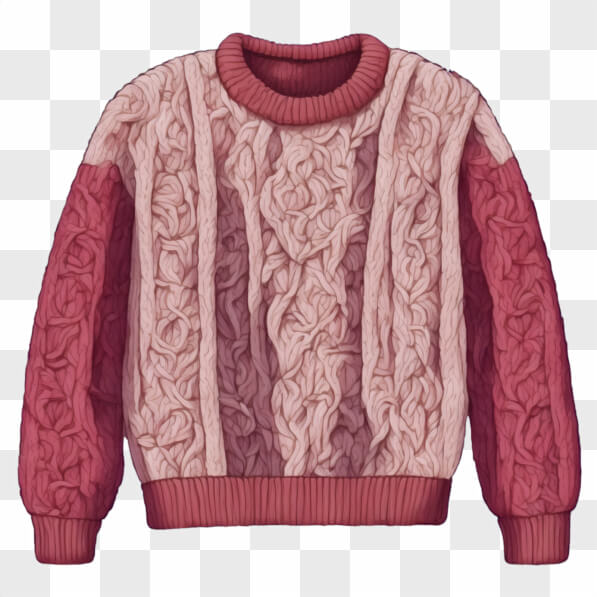 Download Knitted Sweater in Pink and Burgundy Cartoons Online ...