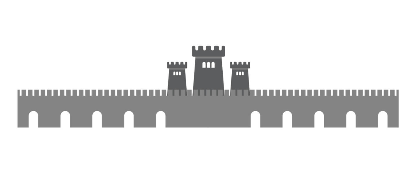 Scarica Design di castello stilizzato Borders & Corners Online ...