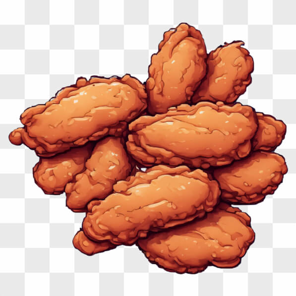 Download Delicious Fried Chicken Pile Cartoons Online - Creative Fabrica