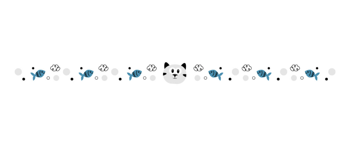 Download Playful Cat and Fish Pattern Borders & Corners Online ...