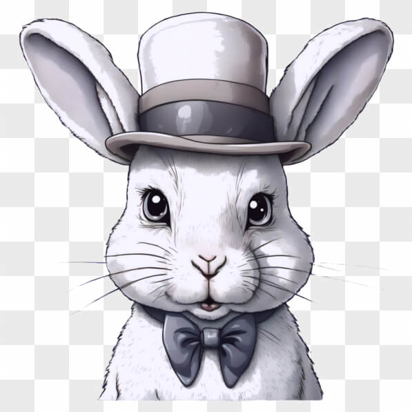 Descarga Conejo elegante con sombrero de copa y pajarita Cartoons En ...