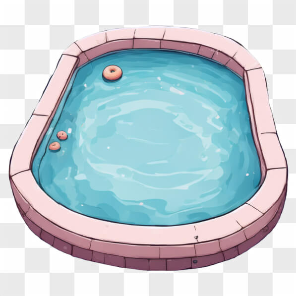 Download Cartoon Swimming Pool with Donut Floats Cartoons Online ...