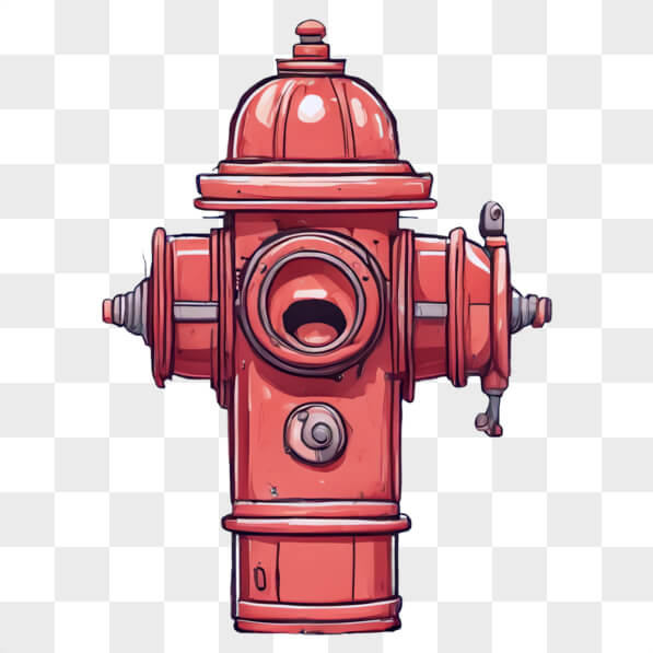 Download Stylized Red Fire Hydrant Cartoons Online - Creative Fabrica