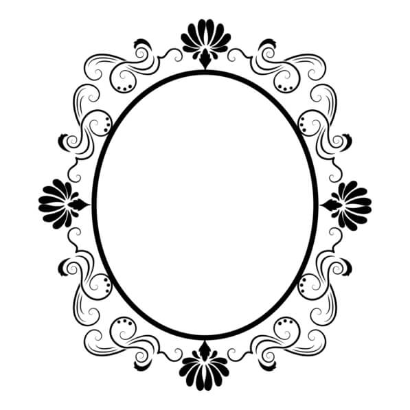 Download Ornate Black and White Decorative Frame Frames Online ...