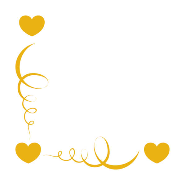 Download Yellow Heart Decorative Design Borders & Corners Online ...