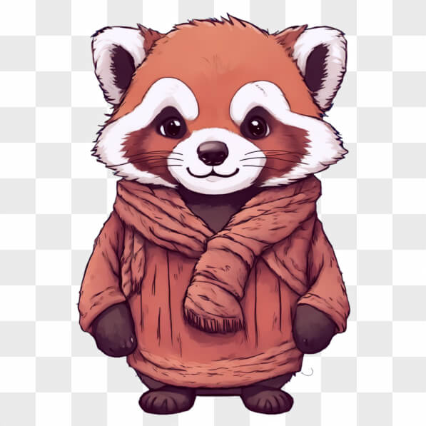 Download Cute Cartoon Red Panda in Sweater Cartoons Online - Creative ...