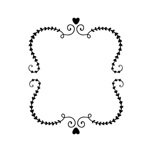 Descarga Marco decorativo ornamentado con vides y corazones Marcos En ...