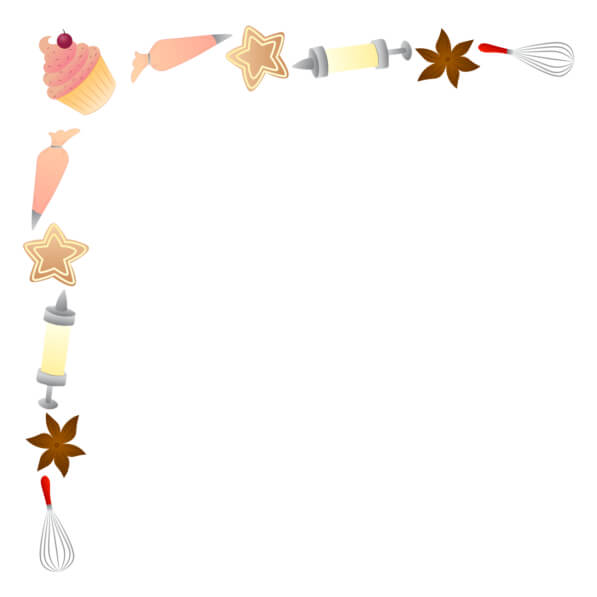 Download Decorative Border with Baking Elements Borders & Corners ...