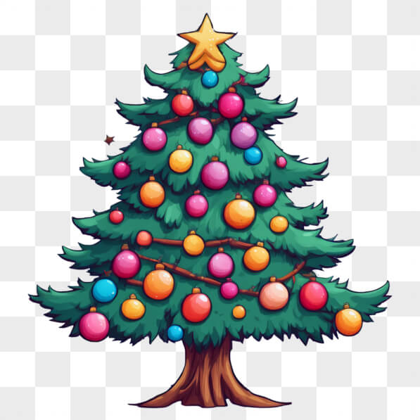 Baixe Árvore de Natal Colorida Cartoons - Creative Fabrica