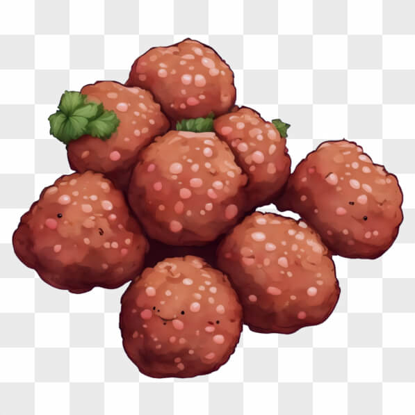 Download Playful Cartoon Meatballs Cartoons Online - Creative Fabrica