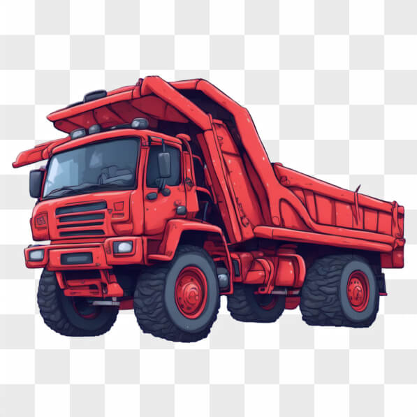 Download Red Dump Truck Cartoons Online - Creative Fabrica