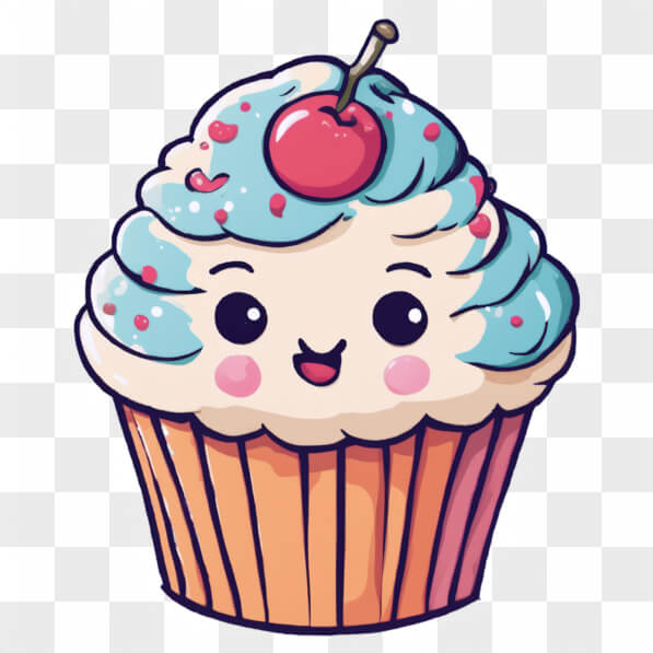 Descarga Cupcake de dibujos animados lindo con cara sonriente Cartoons ...