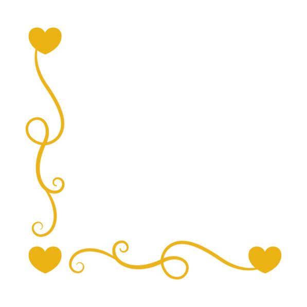 Download Decorative Yellow Heart Border Design Borders & Corners Online ...