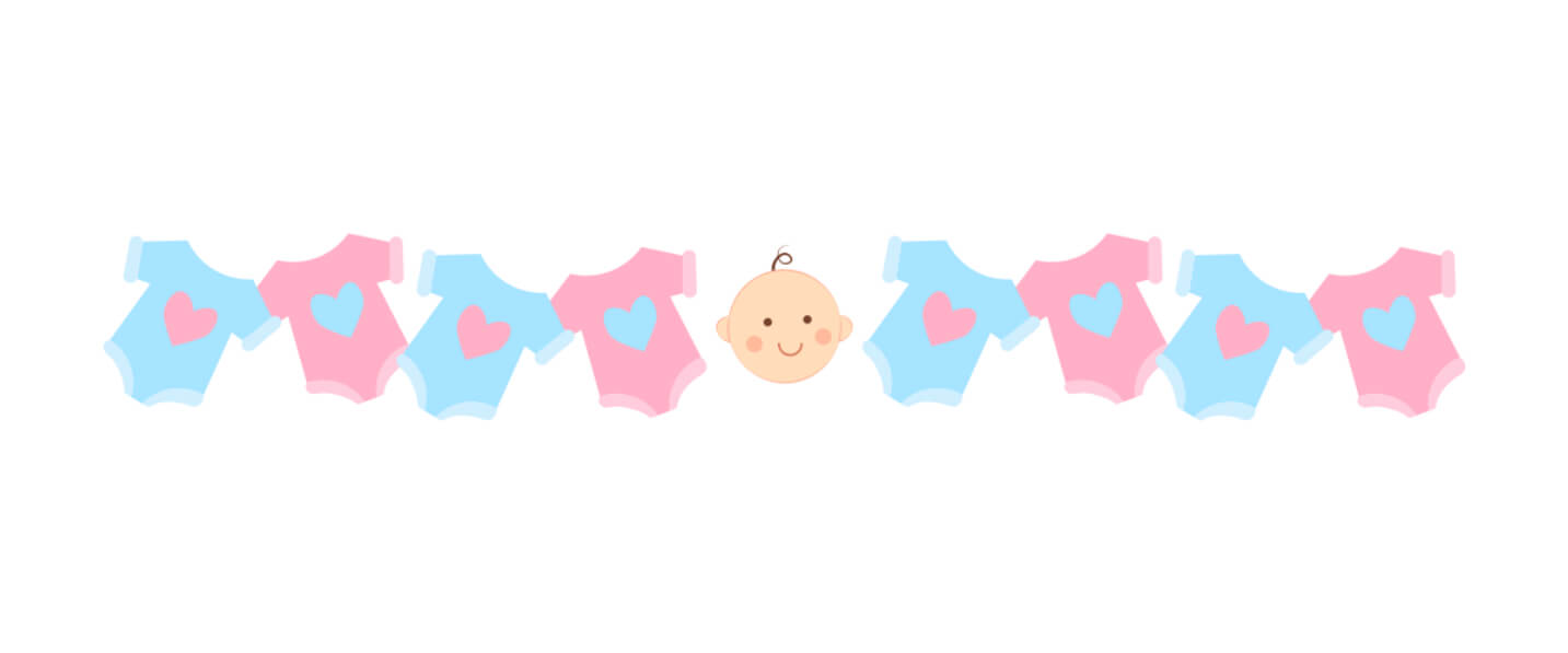 Download Playful Baby Onesies with Smiling Baby Face Borders & Corners ...