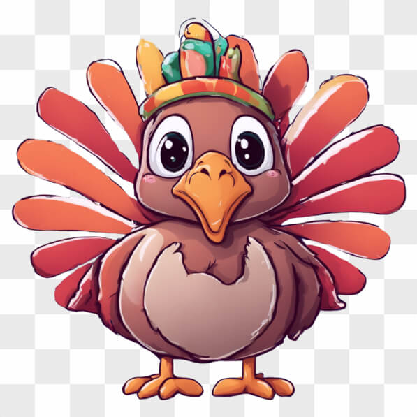 Download Cartoon Turkey Character with Colorful Feathers Cartoons ...