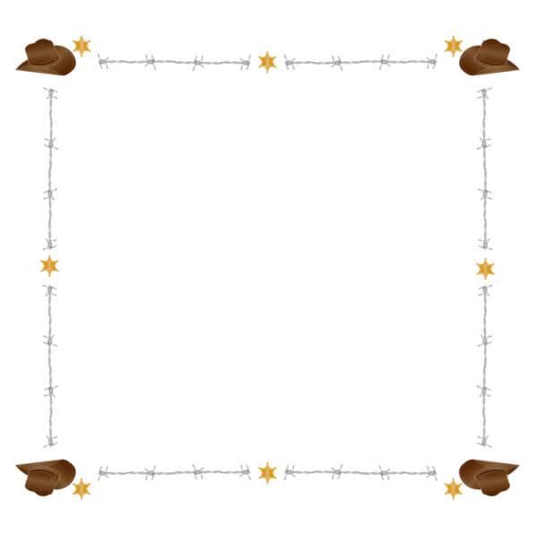 Download Western Themed Border Design Frames Online - Creative Fabrica