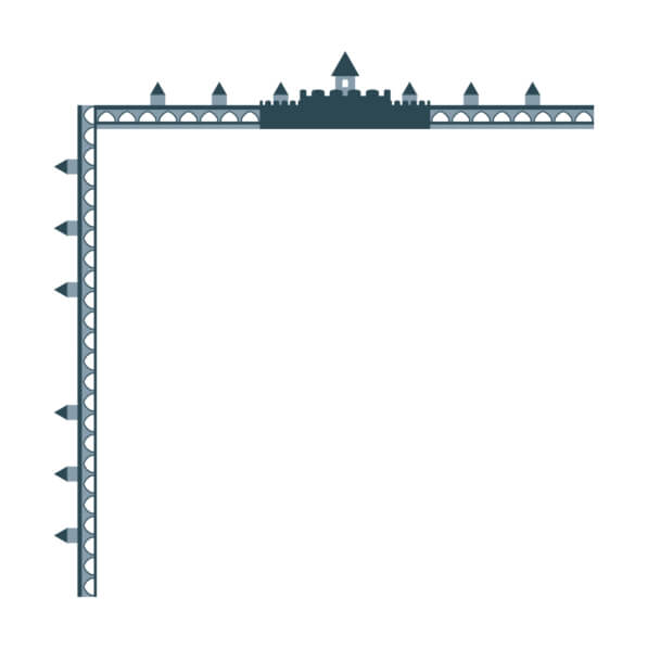 Download Stylized Castle Wall Design Borders & Corners Online ...