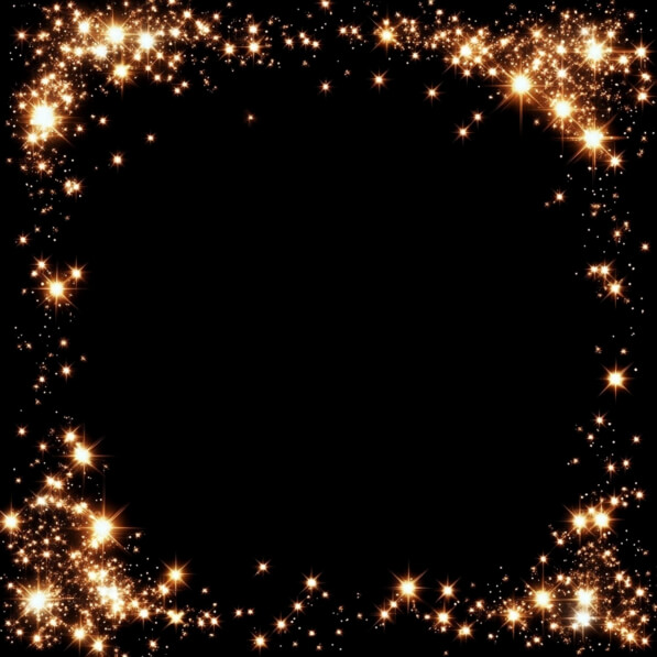 Download Golden Sparkling Frame on Black Background Backgrounds Online ...