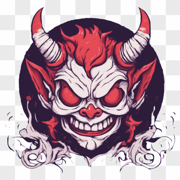Download Stylized Demon Face Illustration Cartoons Online - Creative ...