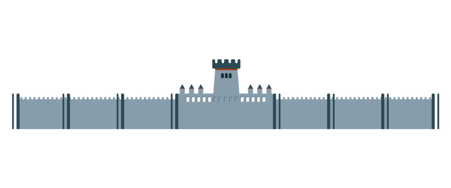 Download Stylized Castle Illustration Borders & Corners Online ...
