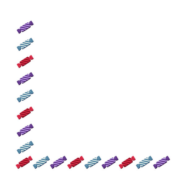 Download Colorful Candy Arrangement Borders & Corners Online - Creative ...