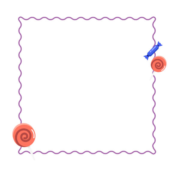 Download Whimsical Candy-Themed Frame Frames Online - Creative Fabrica
