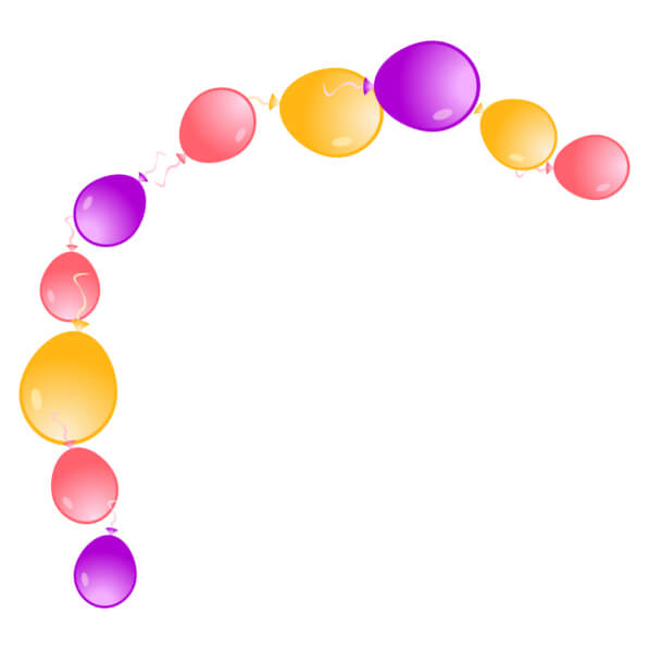 Download Colorful Balloon Arch Borders & Corners Online - Creative Fabrica