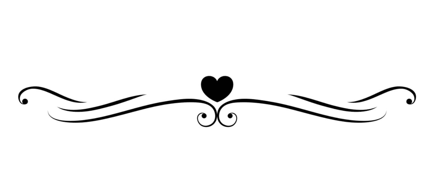 Download Elegant Black Decorative Line Design with Heart Borders ...