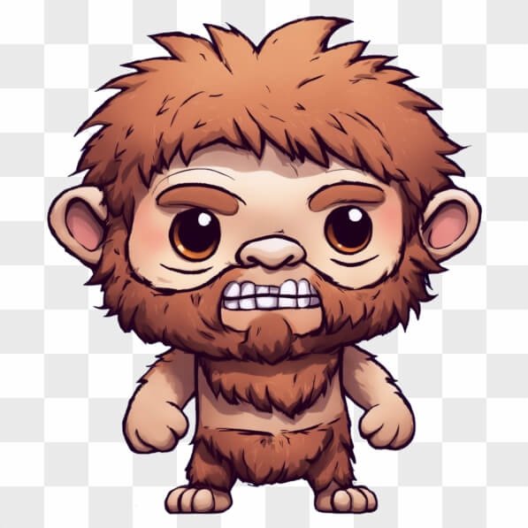 Download Cartoonish Furry Character with Fierce Expression Cartoons ...