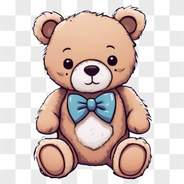 Download Cute Teddy Bear with Bow Tie Cartoons Online - Creative Fabrica