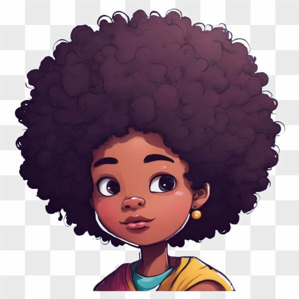 Descarga Ilustración estilizada de una niña joven con peinado afro ...