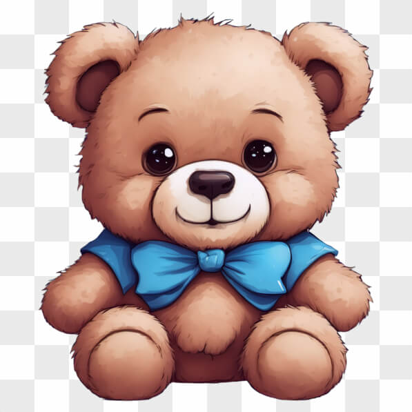 Download Cute Teddy Bear with Blue Bow Tie Cartoons Online - Creative ...