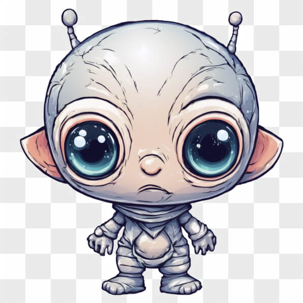 Download Cute Cartoon Alien Character Cartoons Online - Creative Fabrica