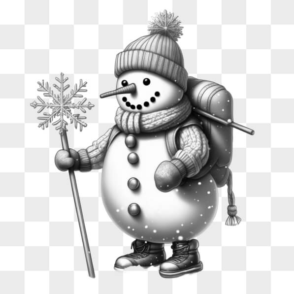 Download Cheerful Snowman in Winter Wonderland Sketches Online ...