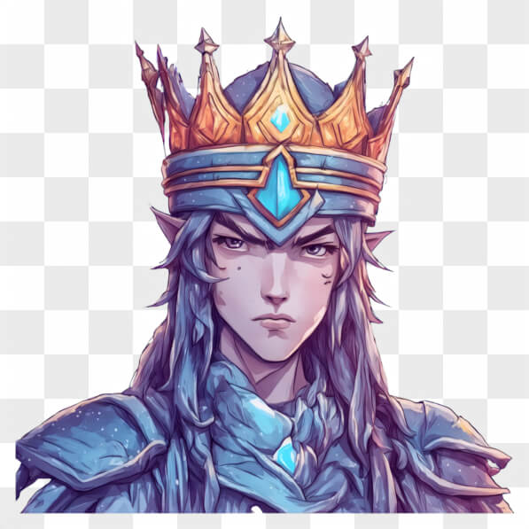 Descarga Retrato de Personaje de Rey o Reina de Fantasía Cartoons En Línea - Creative Fabrica