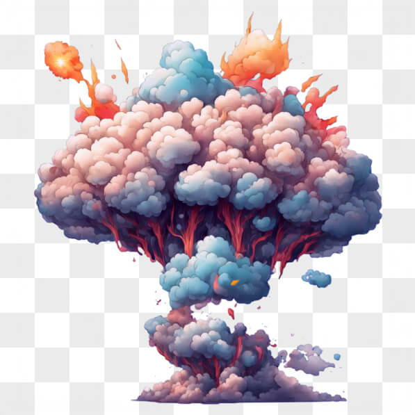 Download Colorful Mushroom Cloud Explosion Cartoons Online - Creative ...
