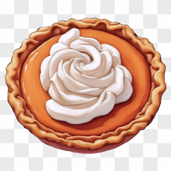 Download Delicious Pumpkin Pie with Whipped Cream Cartoons Online ...