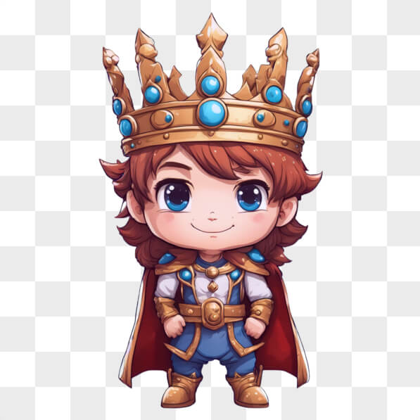 Descarga Personaje de joven rey de dibujos animados Cartoons En Línea - Creative Fabrica