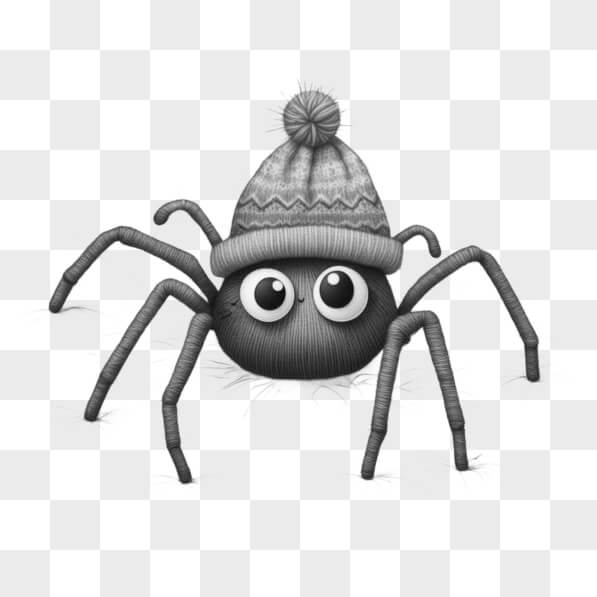Download Cute Cartoon Spider with Winter Hat Sketches Online - Creative ...