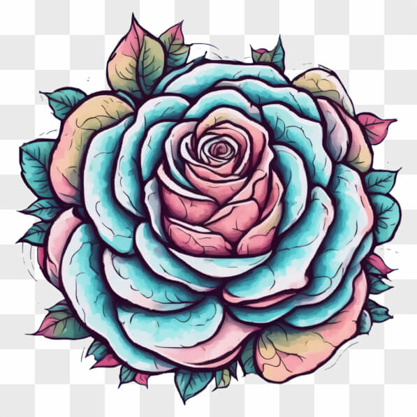Descarga Ilustración Artística de Rosa en Colores Pastel Cartoons En ...