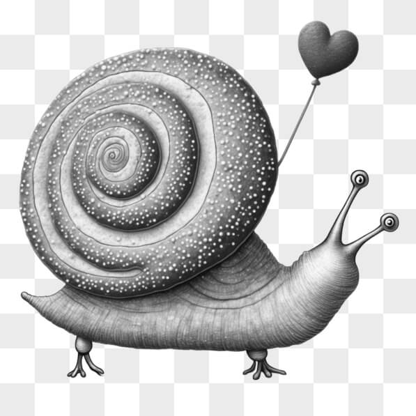Download Cartoon Snail with Heart Balloon Sketches Online - Creative ...