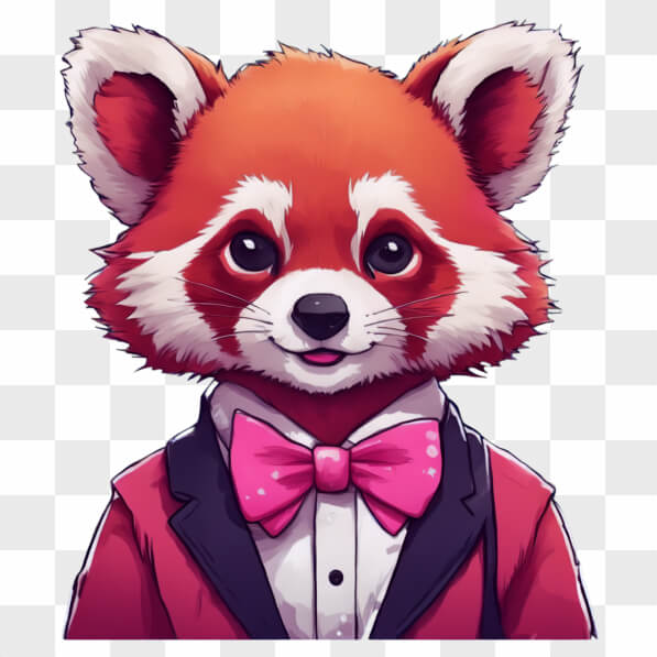 Cartoon roter Panda im Smoking Cartoons online herunterladen – Creative ...