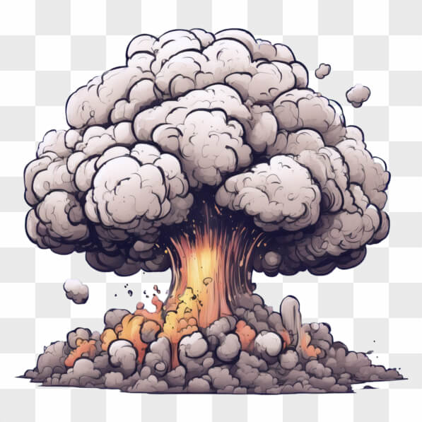 Download Cartoon Nuclear Explosion Cartoons Online - Creative Fabrica