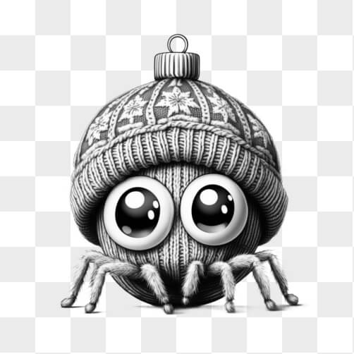 Download Cute Cartoon Spider with Winter Hat Sketches Online - Creative ...