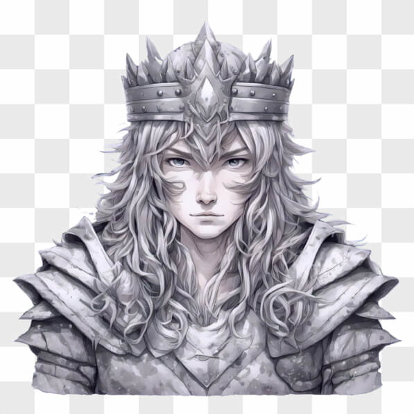 Download Monochromatic Warrior Character Cartoons Online - Creative Fabrica