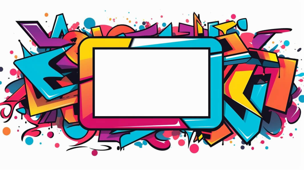 Descarga Fondo de Graffiti Colorido con Marco en Blanco Fondos En Línea ...