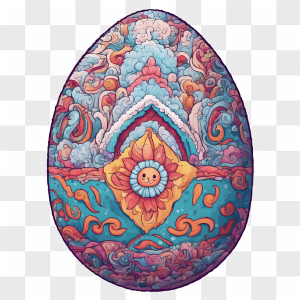 Download Whimsical Decorated Egg with Sun Motif Cartoons Online ...