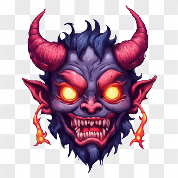 Baixe Ilustração de rosto de demônio Cartoons - Creative Fabrica
